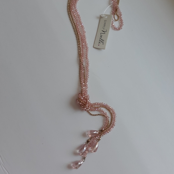 Simply Noelle | Jewelry | Simply Noelle Dusty Baby Pink And Gold Long ...